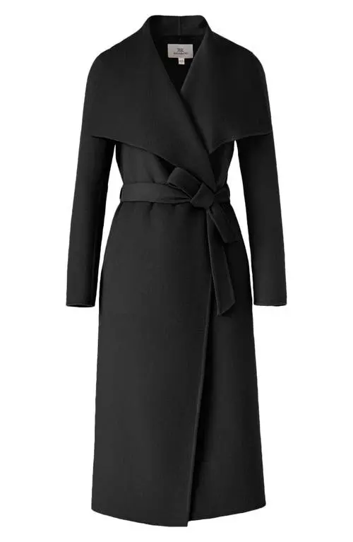Soia & Kyo Britta Cascade Collar Wool Coat - Black