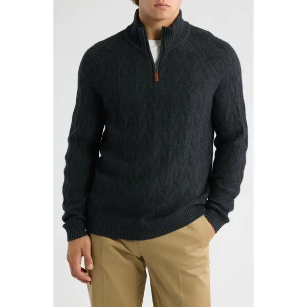 Tommy Bahama Cabana Canyon Wool & Cashmere Sweater - Charcoal