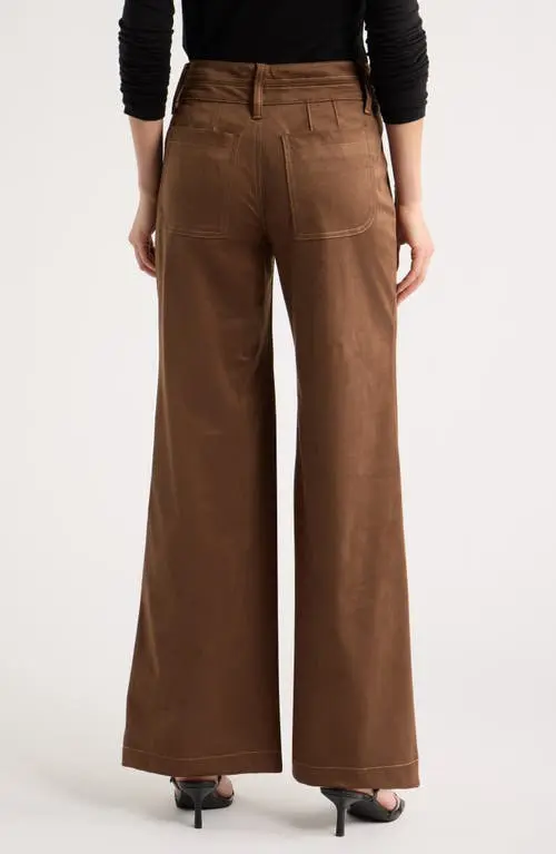 CITY BLUES Wide Leg Faux Suede Pants