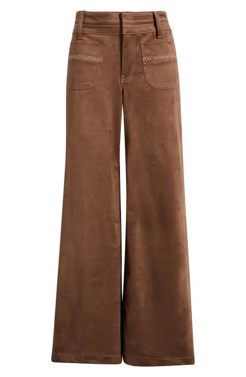 CITY BLUES Wide Leg Faux Suede Pants