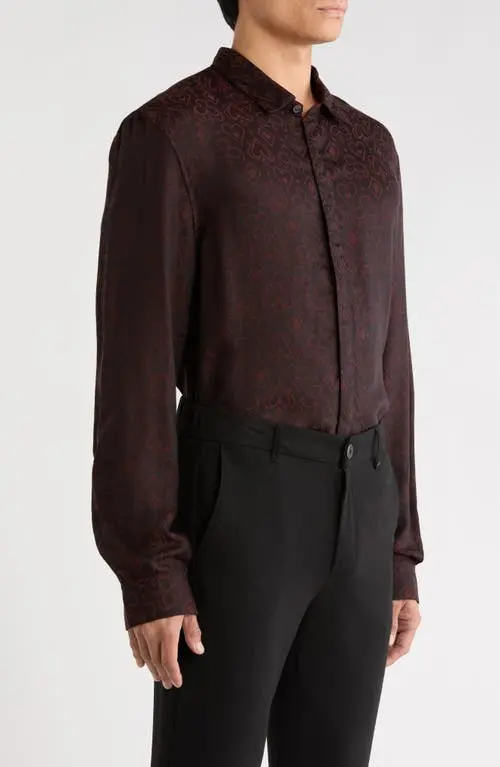 John Varvatos Rodney Long Sleeved Button Up Shirt - Chocolate