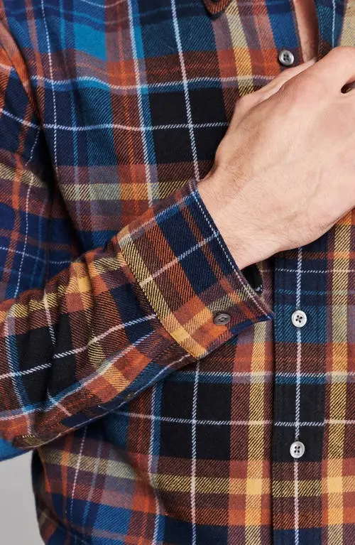 Billy Reid Tuscumbia Microblock Plaid Organic Cotton Flannel Button-down Shirt