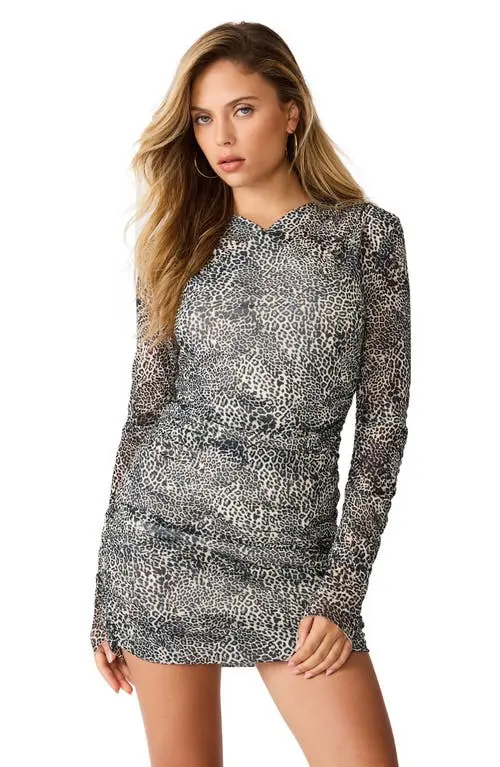 Steve Madden Stephie Long Sleeve Mesh Minidress