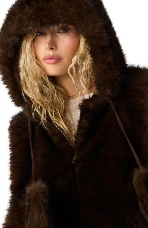 Steve Madden Sophee Faux Fur Hooded Vest