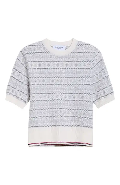 Thom Browne Snowflake Fair Isle Jersey T-shirt