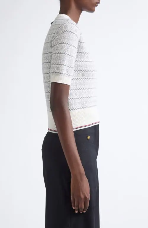 Thom Browne Snowflake Fair Isle Jersey T-shirt