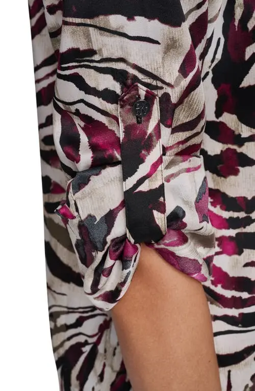 Dkny Print Roll Tab Button Shirt