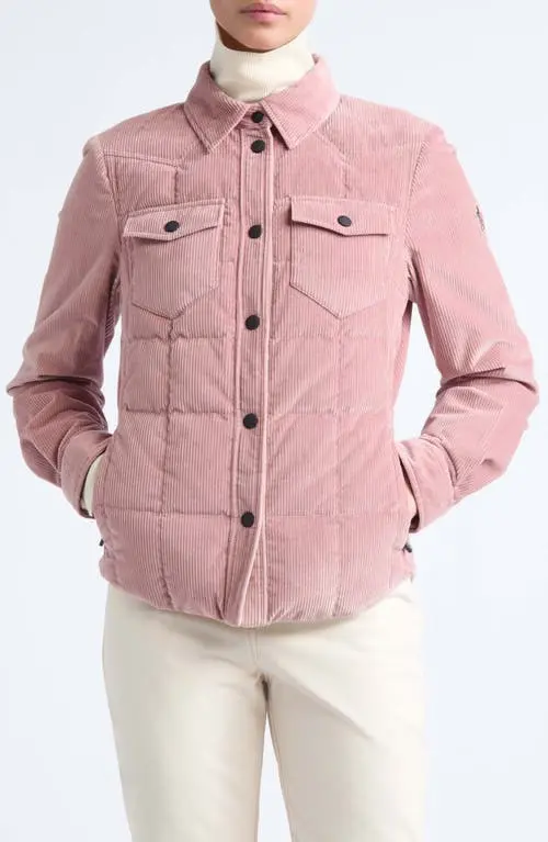 Moncler Nangy Corduroy Down Shirt Jacket - Rosette
