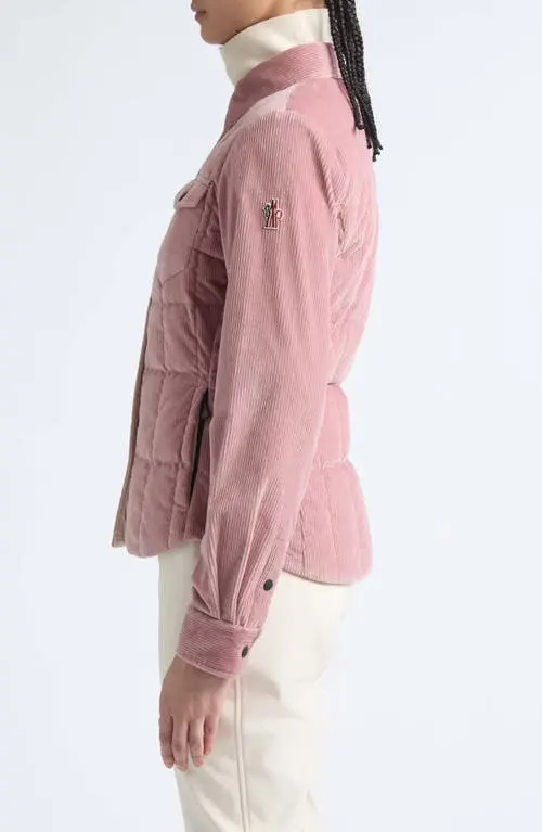 Moncler Nangy Corduroy Down Shirt Jacket
