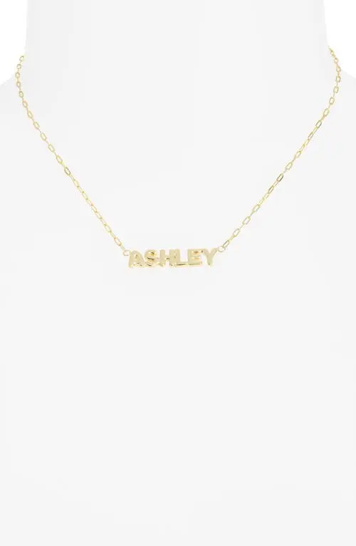 THE SIS KISS Custom Paperclip Chain Bubble Letter Nameplate Necklace