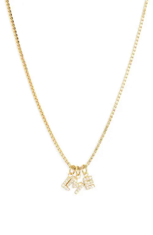 THE SIS KISS Custom Mini Initial Charm Necklace - Gold