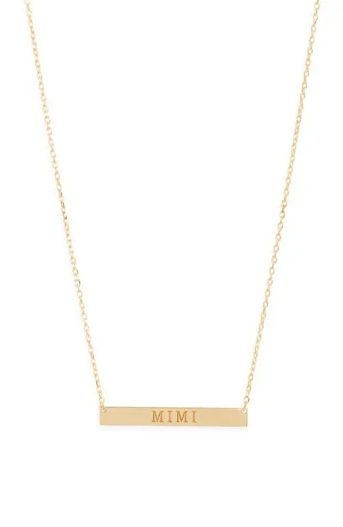 THE SIS KISS Bar Nameplate Pendant Necklace