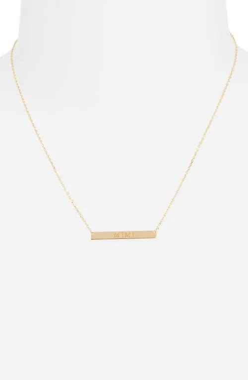 THE SIS KISS Bar Nameplate Pendant Necklace