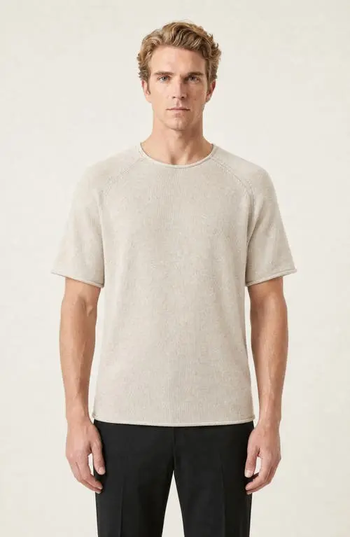 MODENAIRE Short Sleeve Raglan Knit Sweater
