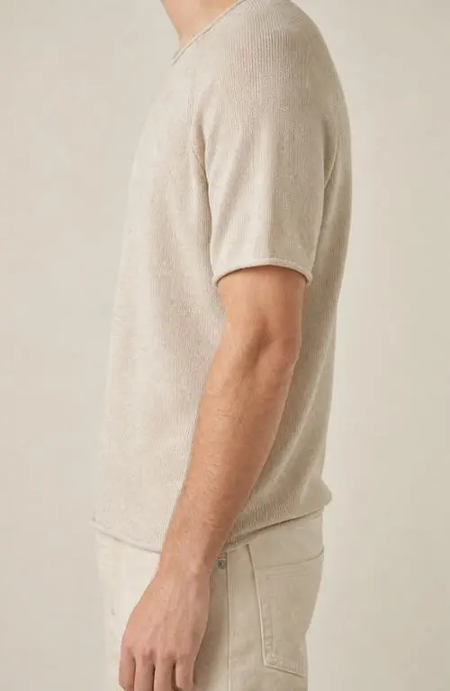 MODENAIRE Short Sleeve Raglan Knit Sweater