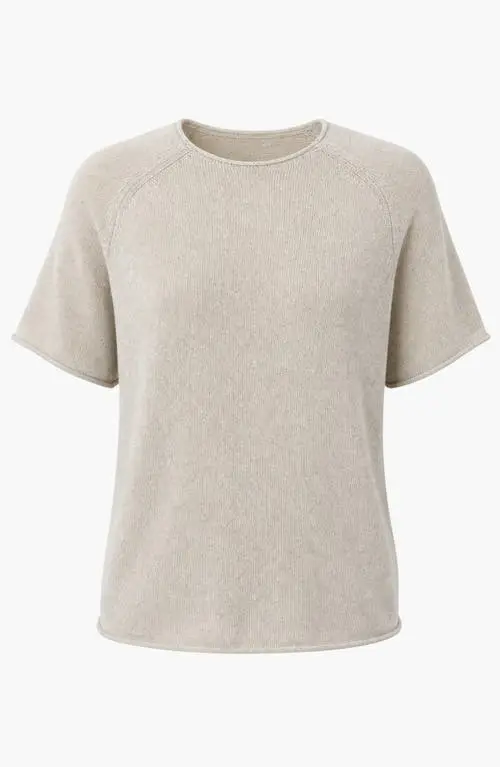 MODENAIRE Short Sleeve Raglan Knit Sweater