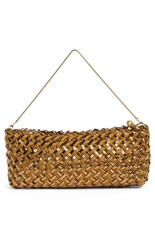 NAGHEDI Gala Double Weave Metallic Clutch
