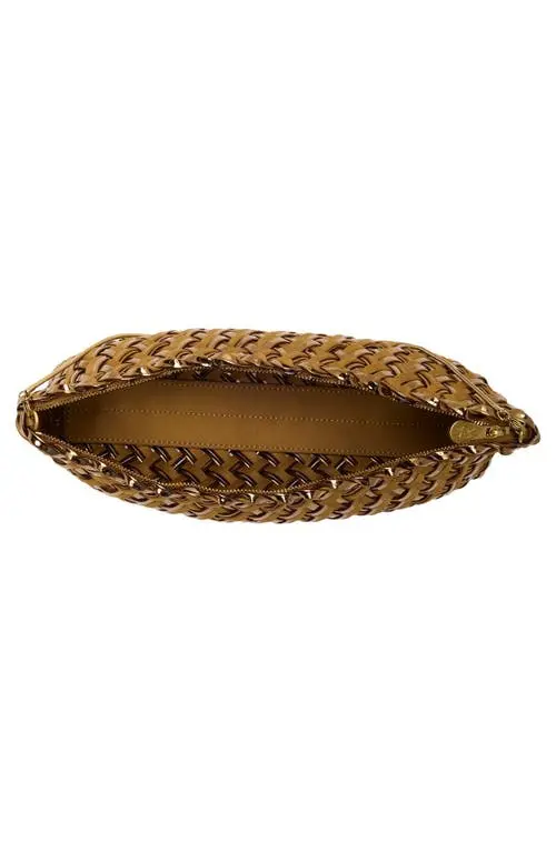 NAGHEDI Gala Double Weave Metallic Clutch
