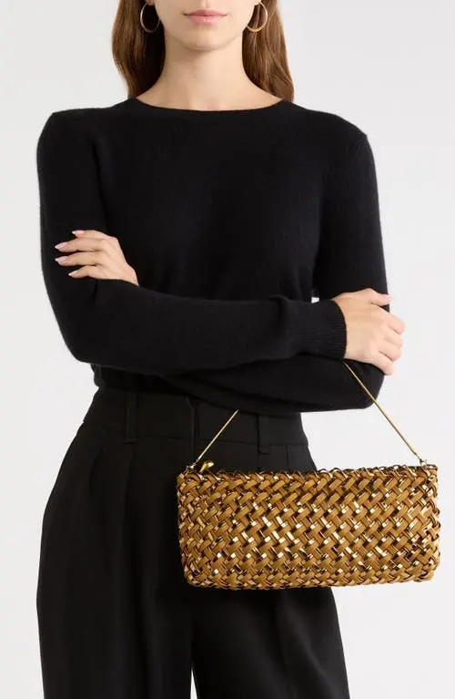 NAGHEDI Gala Double Weave Metallic Clutch