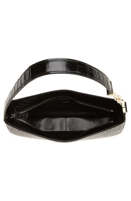TOM FORD Small Arc Croc Embossed Leather Shoulder Bag