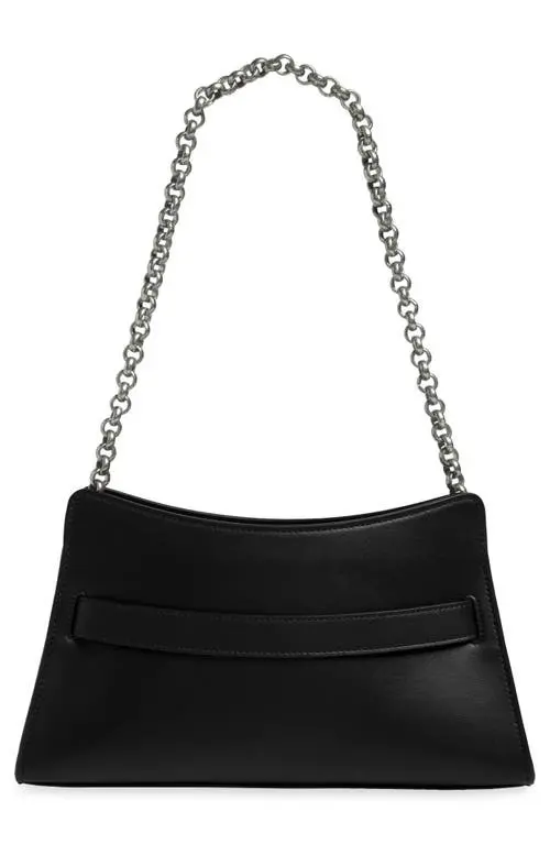 Alexander McQueen Mini Locke Leather Shoulder Bag - Black/silver