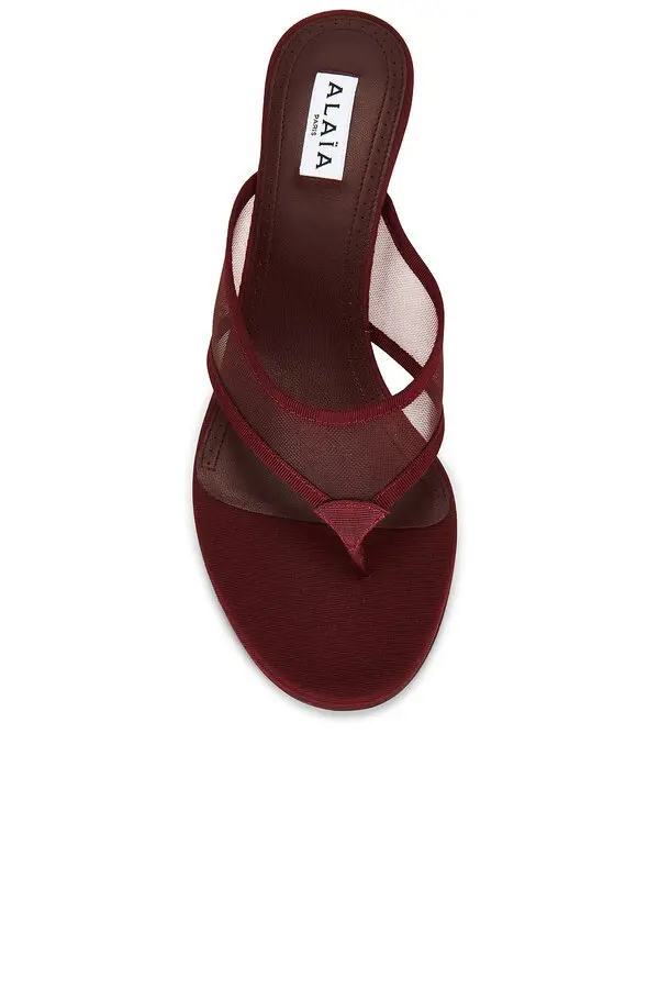 Alaïa Infra Sandal In Burgundy - Bordeaux