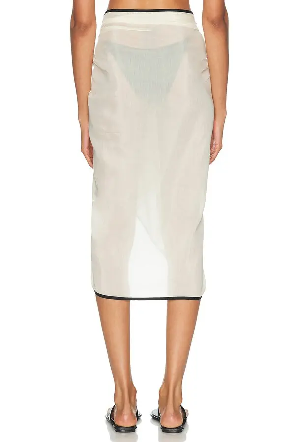 Donni. The Silk Cotton Sheer Pareo In Cream