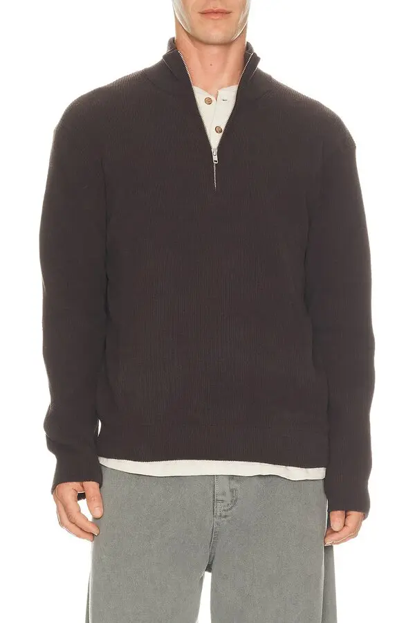 Nn07 Danny Half Zip 6429 In Brown
