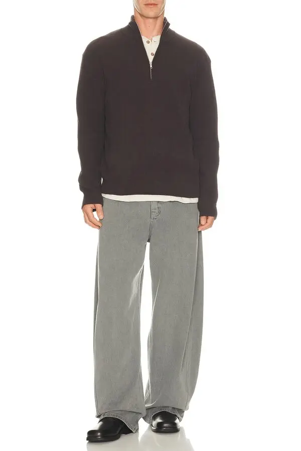 Nn07 Danny Half Zip 6429 In Brown