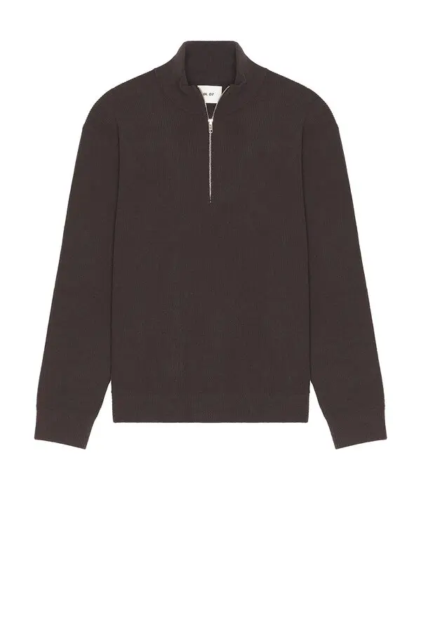 Nn07 Danny Half Zip 6429 In Brown