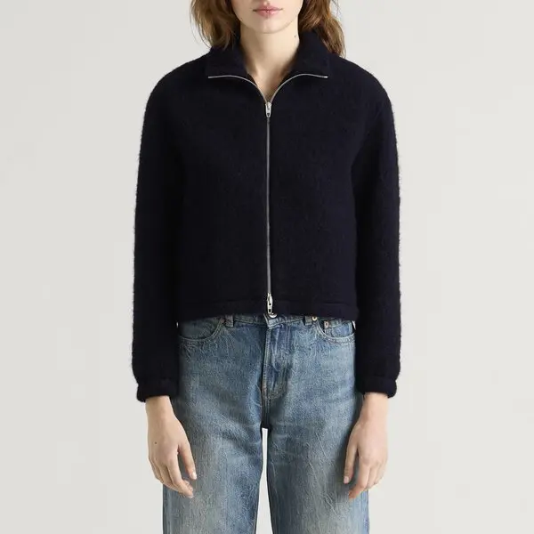 JIL SANDER Zip Up Sweatshirt - Ink