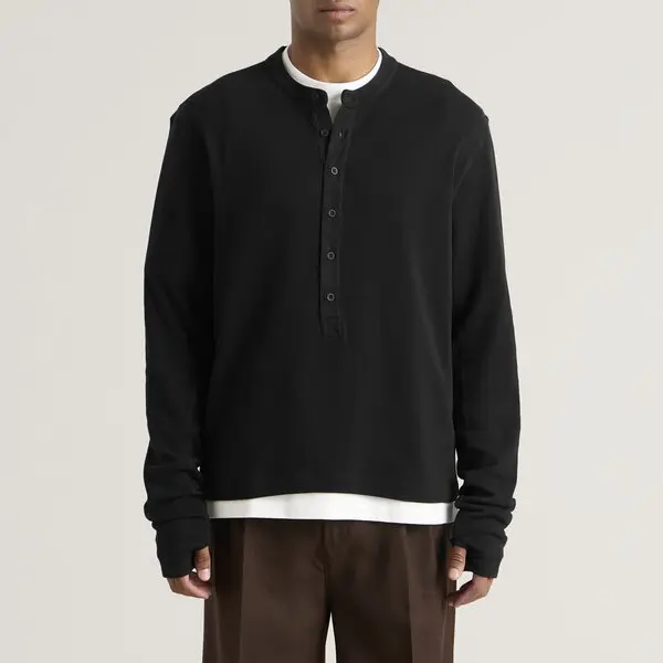 DANIEL SIMMONS Long Button Henley