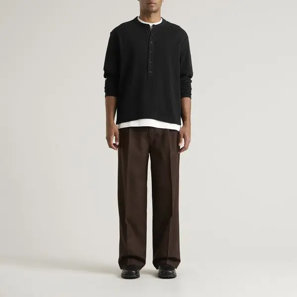 DANIEL SIMMONS Long Button Henley