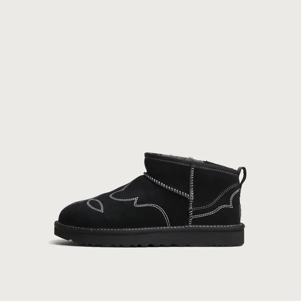 UGG Classic Ultra Mini Western Boot - Black