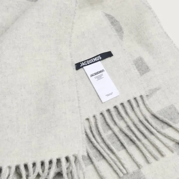 Jacquemus Logo Scarf - Grey