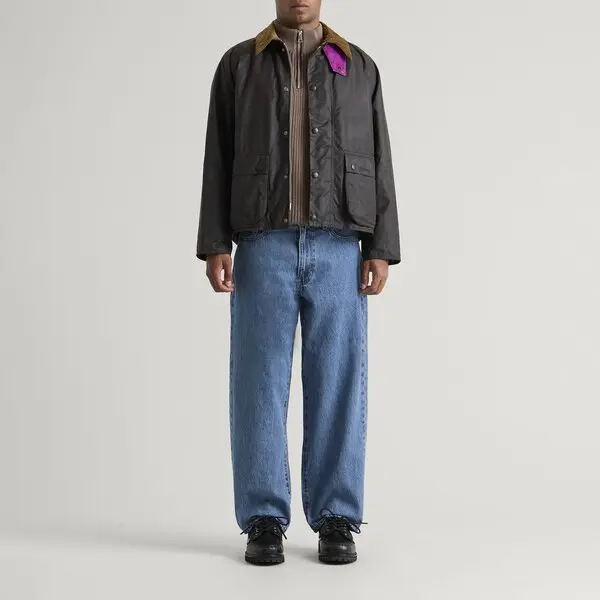 Barbour X Paul Smith Transport Windowpane Wax Jacket