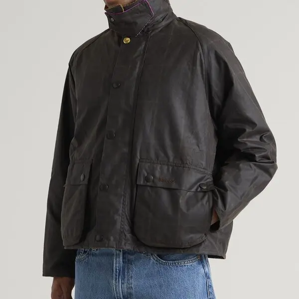 Barbour X Paul Smith Transport Windowpane Wax Jacket
