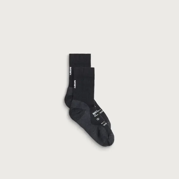 Satisfy Merino Nylon Tube Socks - Black