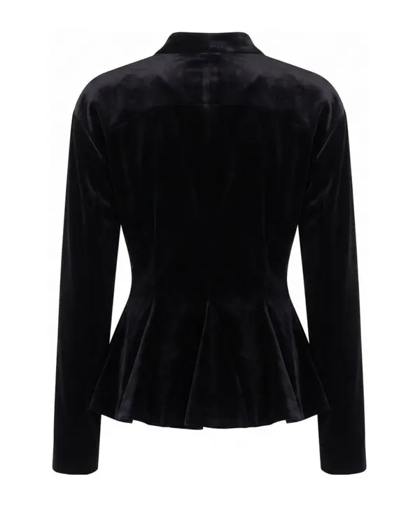 Alberta Ferretti Bow Embellished Velvet Jacket