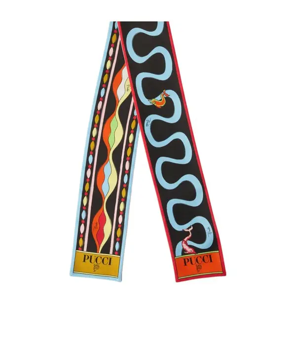 Emilio Pucci Mixed Print Silk Bandeau