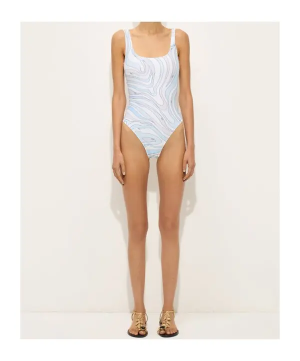 Emilio Pucci Marmo Print Swimsuit