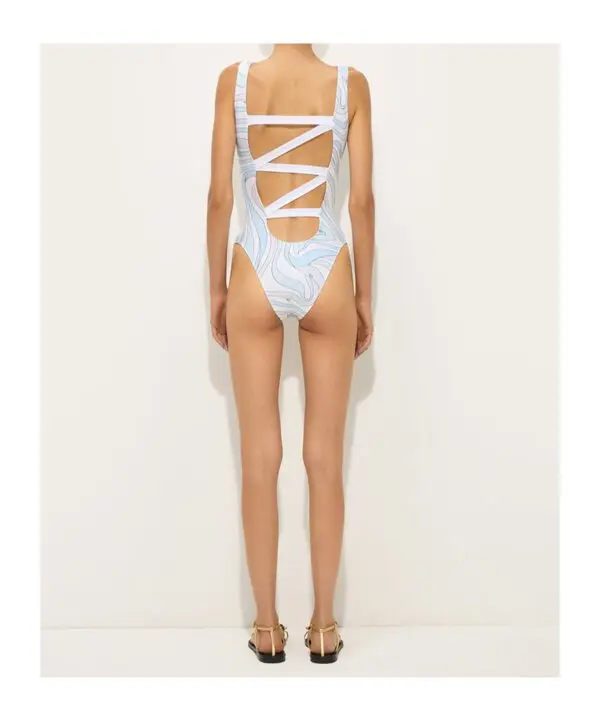 Emilio Pucci Marmo Print Swimsuit