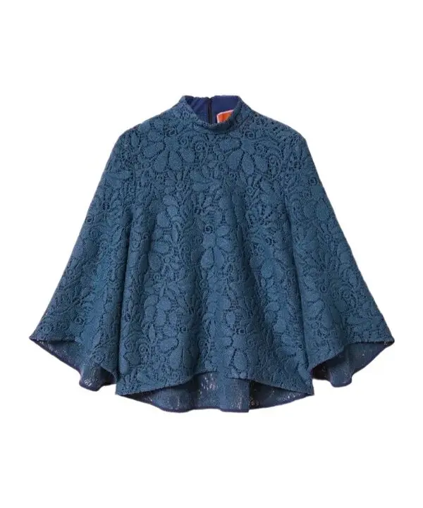 La DoubleJ Floral-pattern Lace Blouse