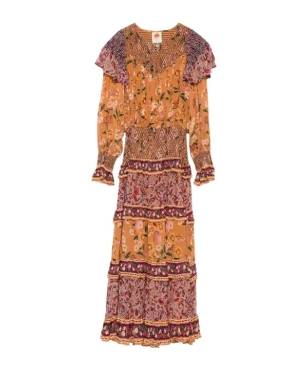 Farm Rio Floral-print Dress - Brown