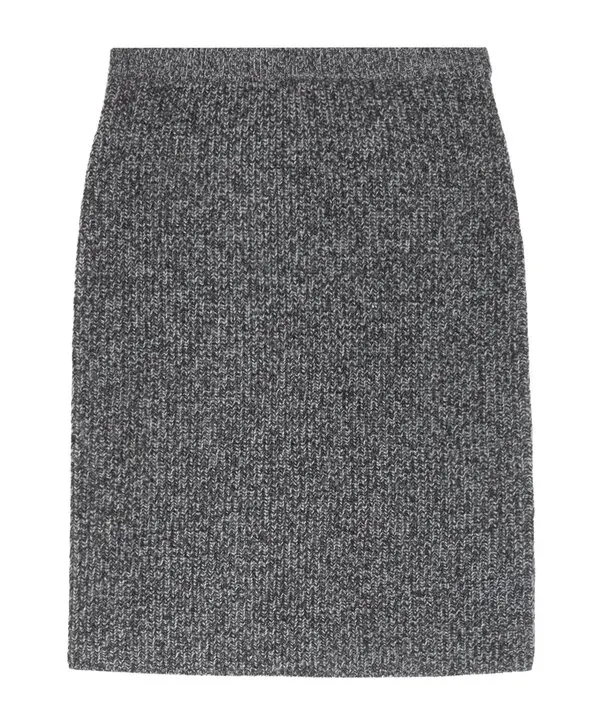 Aspesi Multicolor Knit Pencil Mini Skirt - Grey
