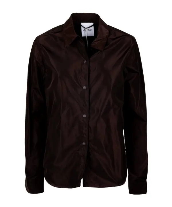 Aspesi Long-sleeve Snap-button Shirt - Brown