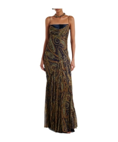 Etro Paisley Silk-blend Chiffon Gown