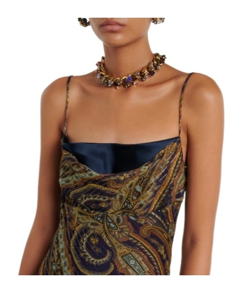 Etro Paisley Silk-blend Chiffon Gown