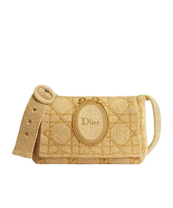 Dior Large Médaillon Messenger Flap Bag - Nude