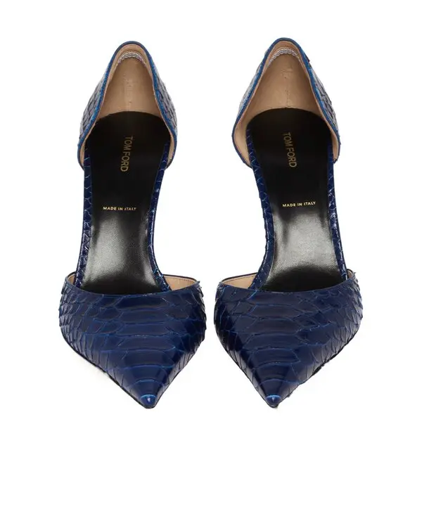 TOM FORD Dorsay Embossed Pointed Toe Pumps